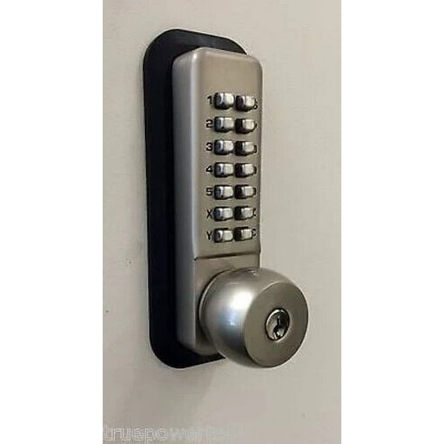 True Power Satin Nickel All Weather Keyless Deadbolt Door Lock ...