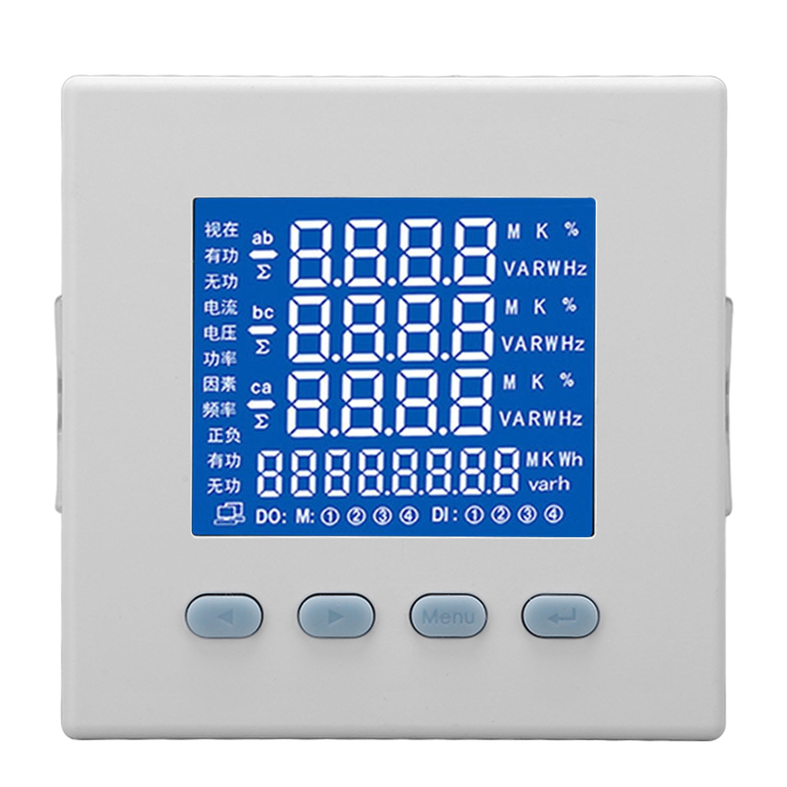 True RMS 3-Phase Current Voltage Meter, Multifunctional AC Ammeter ...