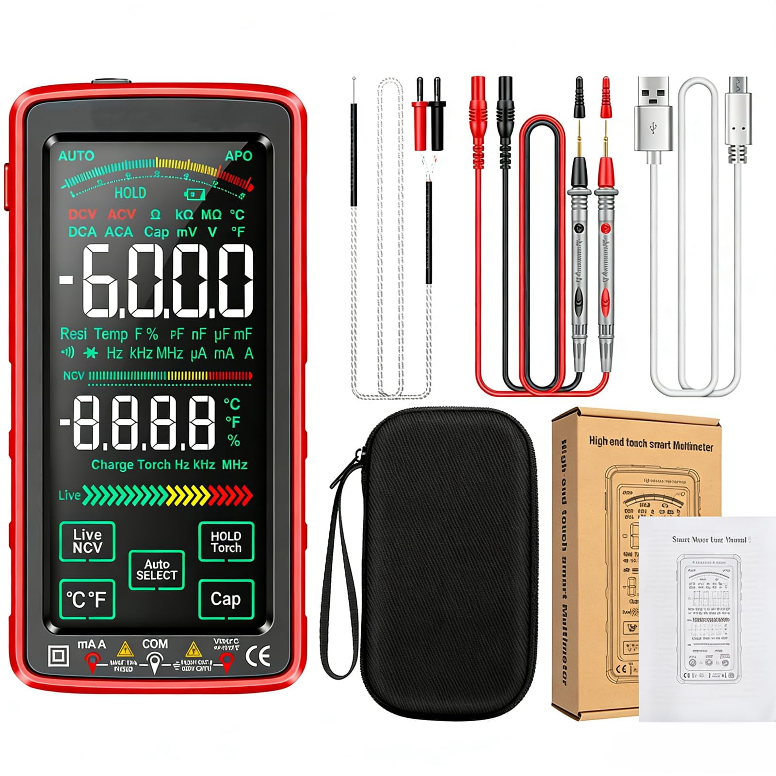 True RMS 6000-Count Digital Voltmeter, Fully Automatic True rms TRMS ...