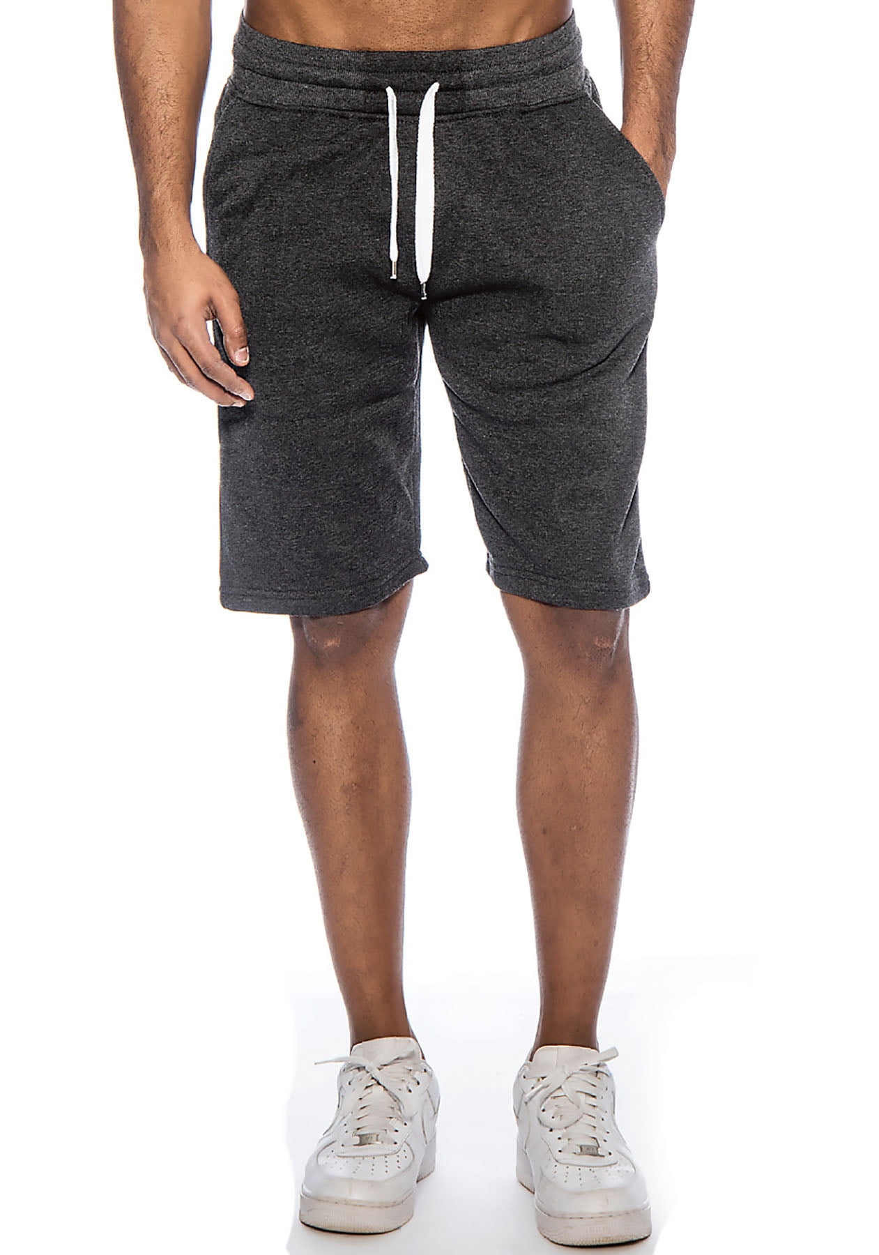 True Rock Men's William Fleece Cell Phone Pocket Shorts (Charcoalgray ...