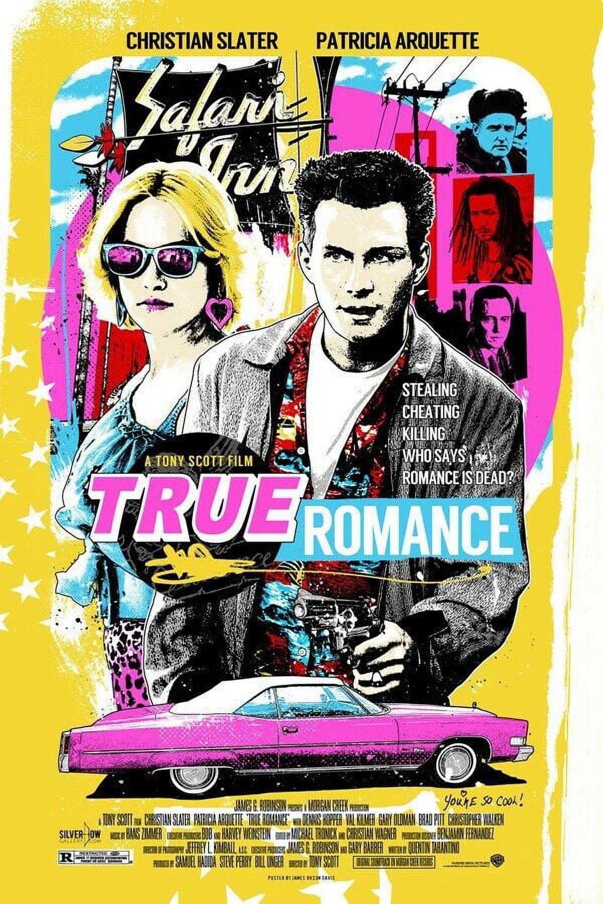 True Romance 24x36 inch movie poster Christian Slater Patricia Arquette ...