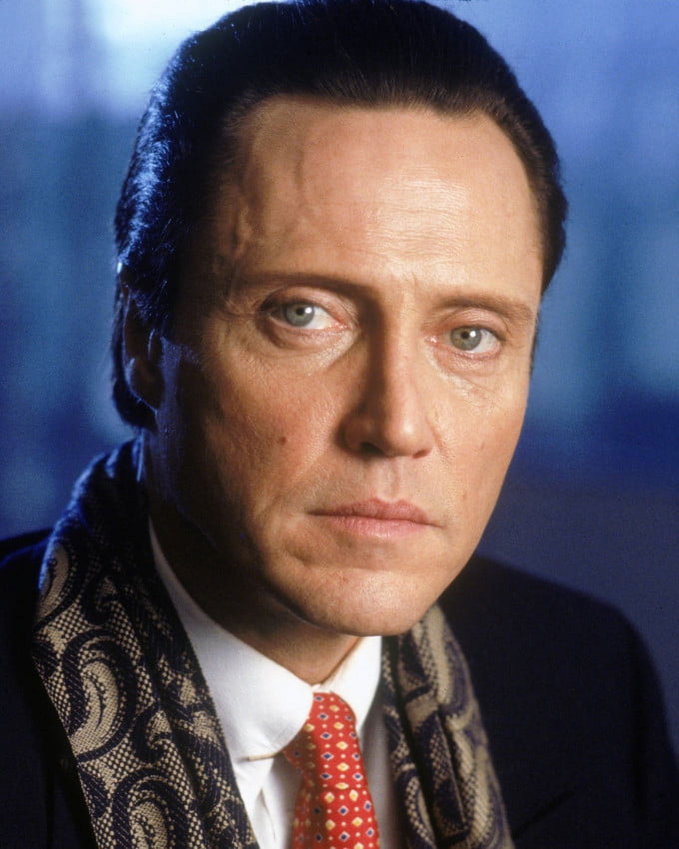 True Romance Christopher Walken suave and menacing with scarf & suit ...