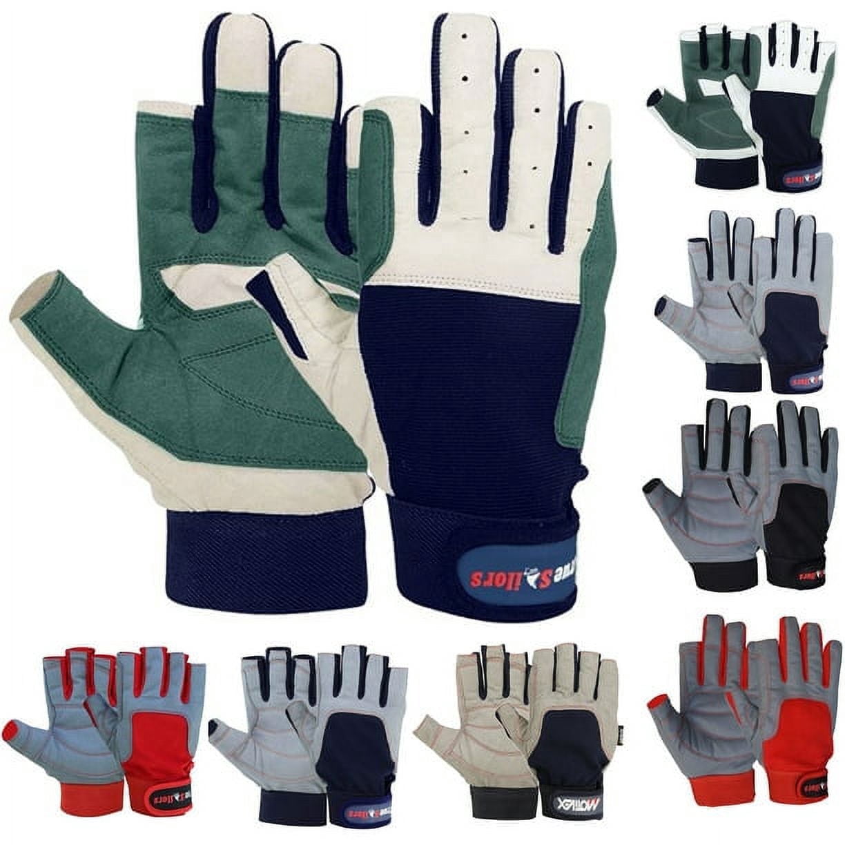 True Sailors Sailing Deckhand Gripy Glove Cut Finger Gloves For Men ...