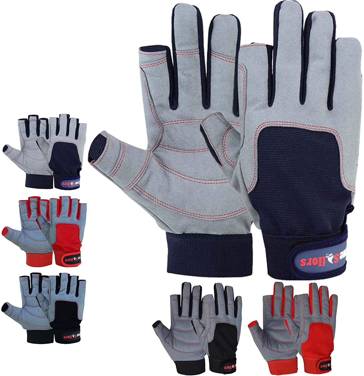 True Sailors Sailing Gloves with Cut only Thumb and Index Finger and ...