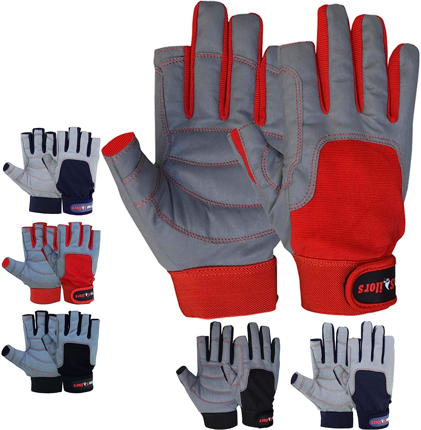 True Sailors Sailing Gloves with Cut only Thumb and Index Finger and ...