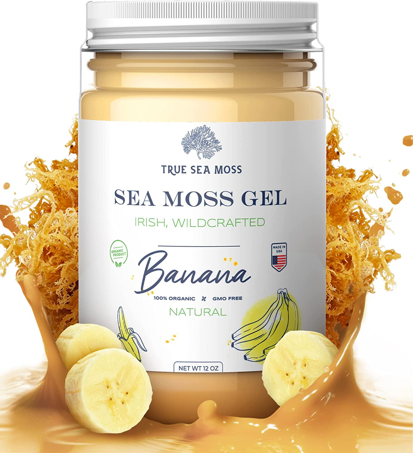 TrueSeaMoss Wildcrafted Irish Sea Moss Gel - Vegan & Rich in Nutrients ...