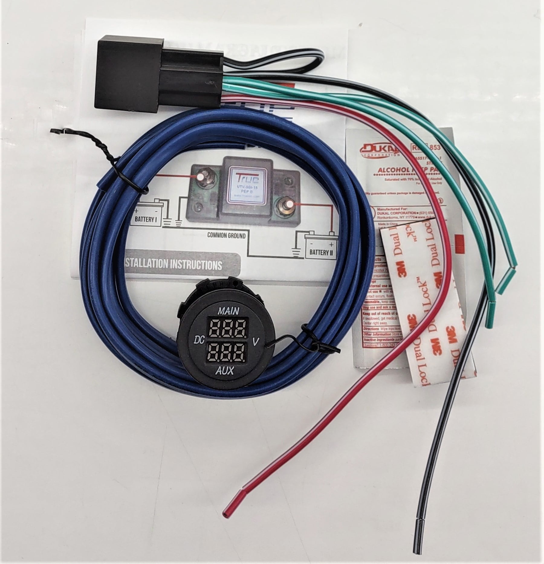 True® Single Meter Dual Display (SMDD) Dual Battery Voltage Meter ...