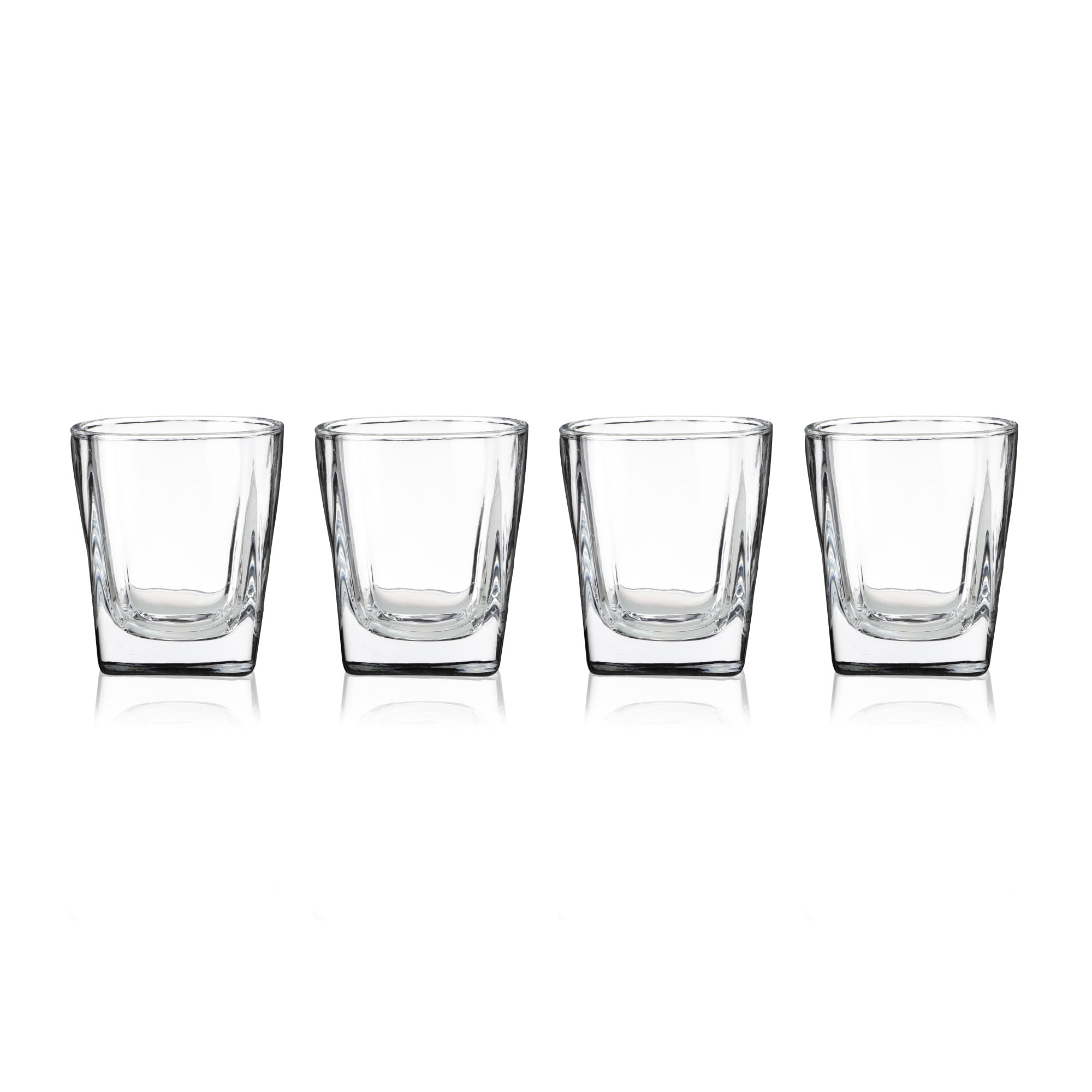 True Square Glassware Shot Glasses, Set of 4, 1.5 oz, Ideal for Liquor ...