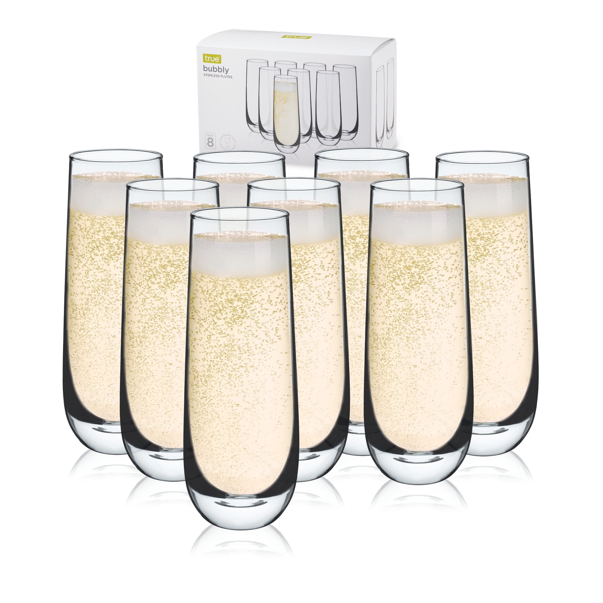 True Stemless Champagne Flutes Glasses, Stemless Mimosa Glasses, Wine ...
