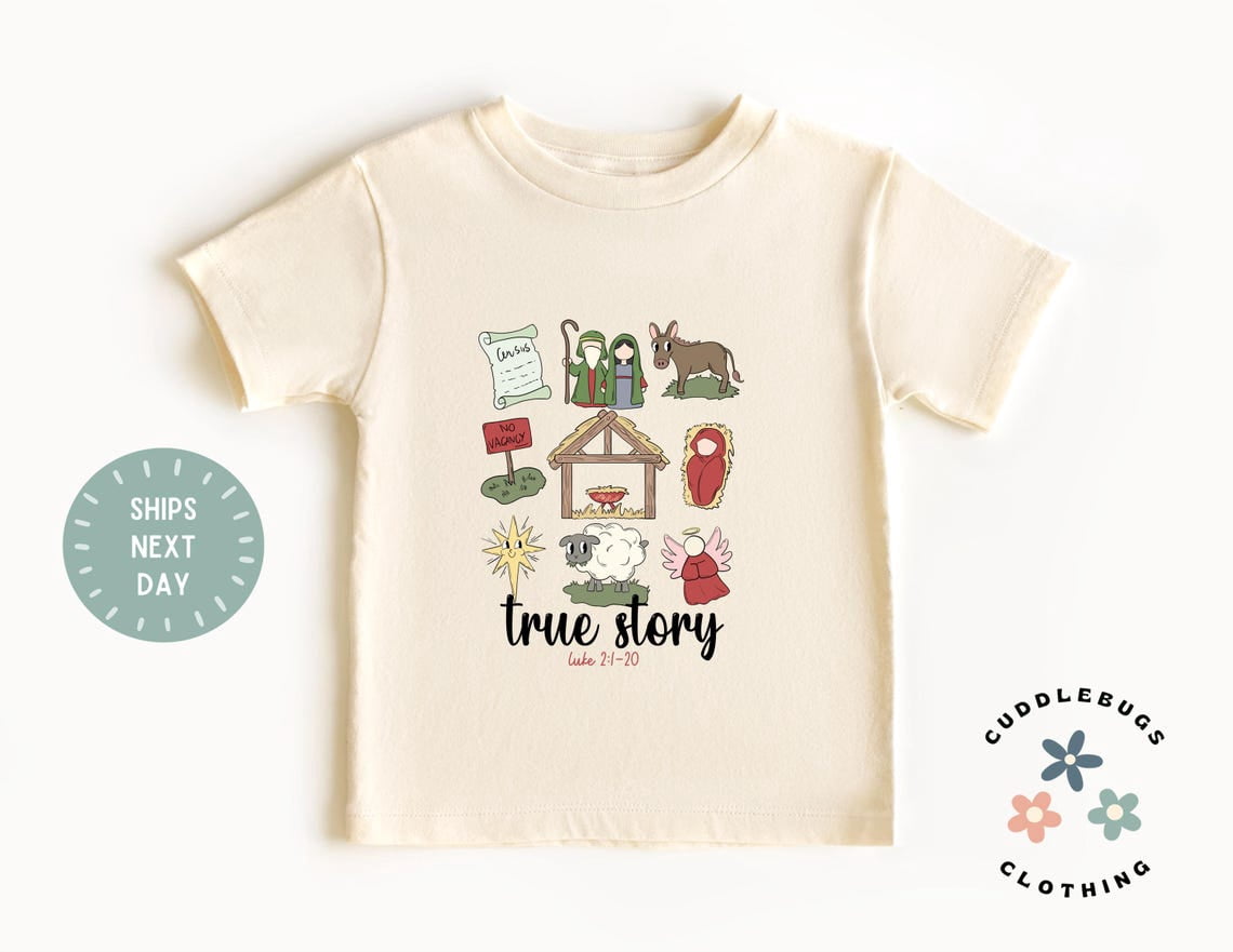 True Story Shirt - True Story Kids Tee - Nativity Holiday Shirt - Tee ...