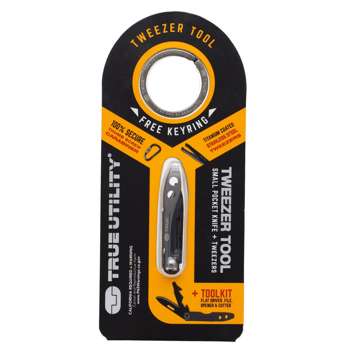 True TRUTOL0035 6-in-1 Tweezer Set Keychain Keyring - Walmart.com