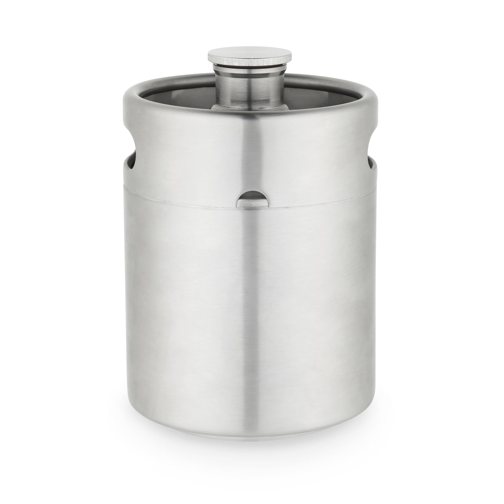 True Tanker Mini Keg Growler, Stainless Steel with Rubber Gasket Seal ...