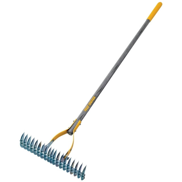 "True Temper Heavy Duty Lawn Rake, 15"" Adjustable Thatch Rake with ...