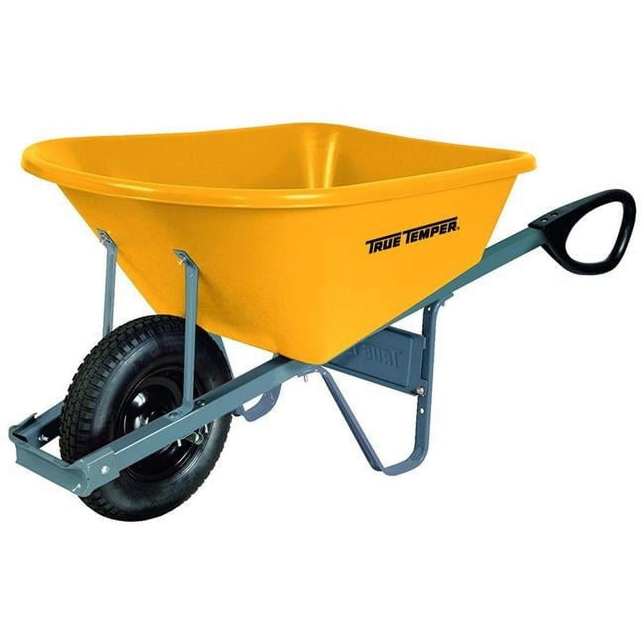 True Temper Total Control Handle 6 cu ft. Poly Wheelbarrow - Walmart.com
