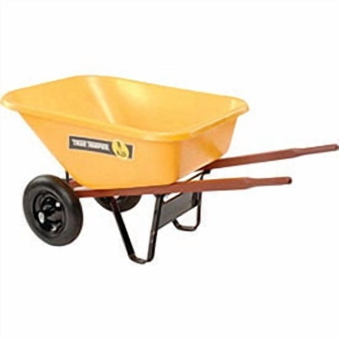 True Temper Poly Dual Wheel Wheelbarrow for Landscaping - Walmart ...