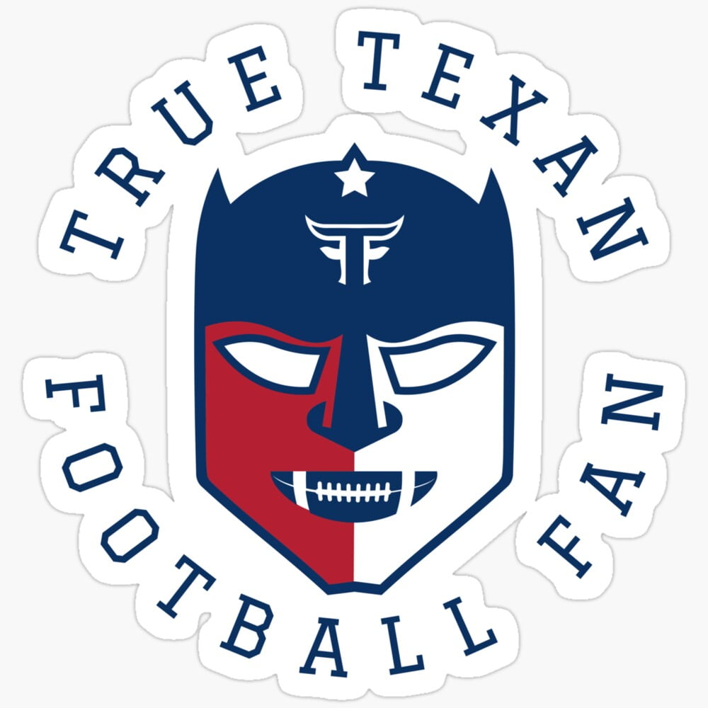 True Texan Football Fan Icon Classic Sticker Baseball Sticker, Football ...