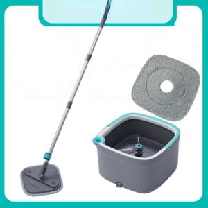 True & Tidy Spin Mop System: Dual compartments for clean/dirty water ...