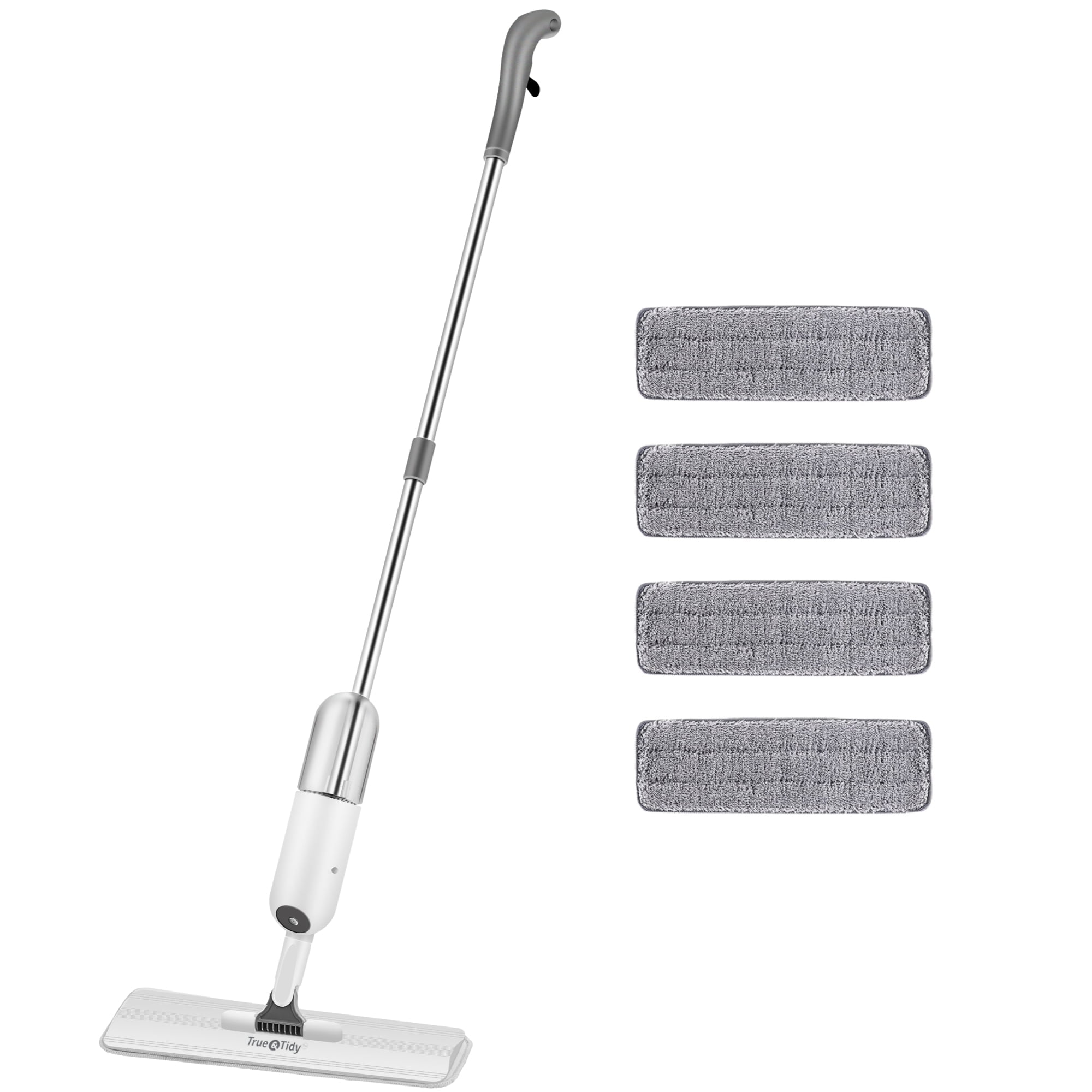 True & Tidy® Spray Mop with Refillable Deluxe Set with 4 Mop Pads ...