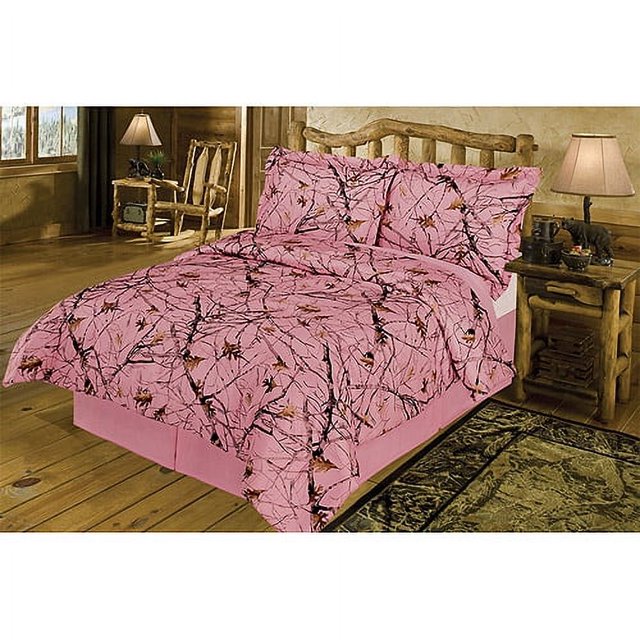 True Timber Bedding Snowfall Pink Comforter Set - Walmart.com