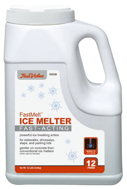 True Value 12 LB Jug Fast Ice Melter Contains Sodium Chloride & Magnes ...