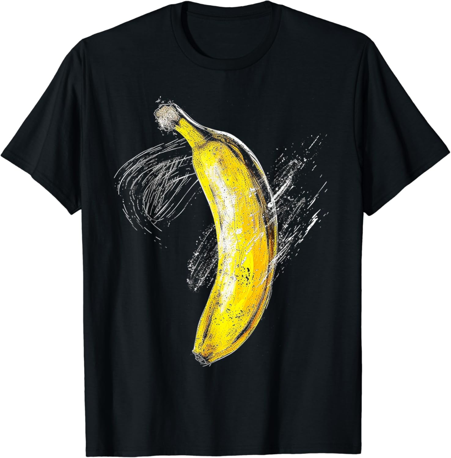 True Vibe Banana Painting Art Fruit Graphic Motif Banana T-Shirt ...