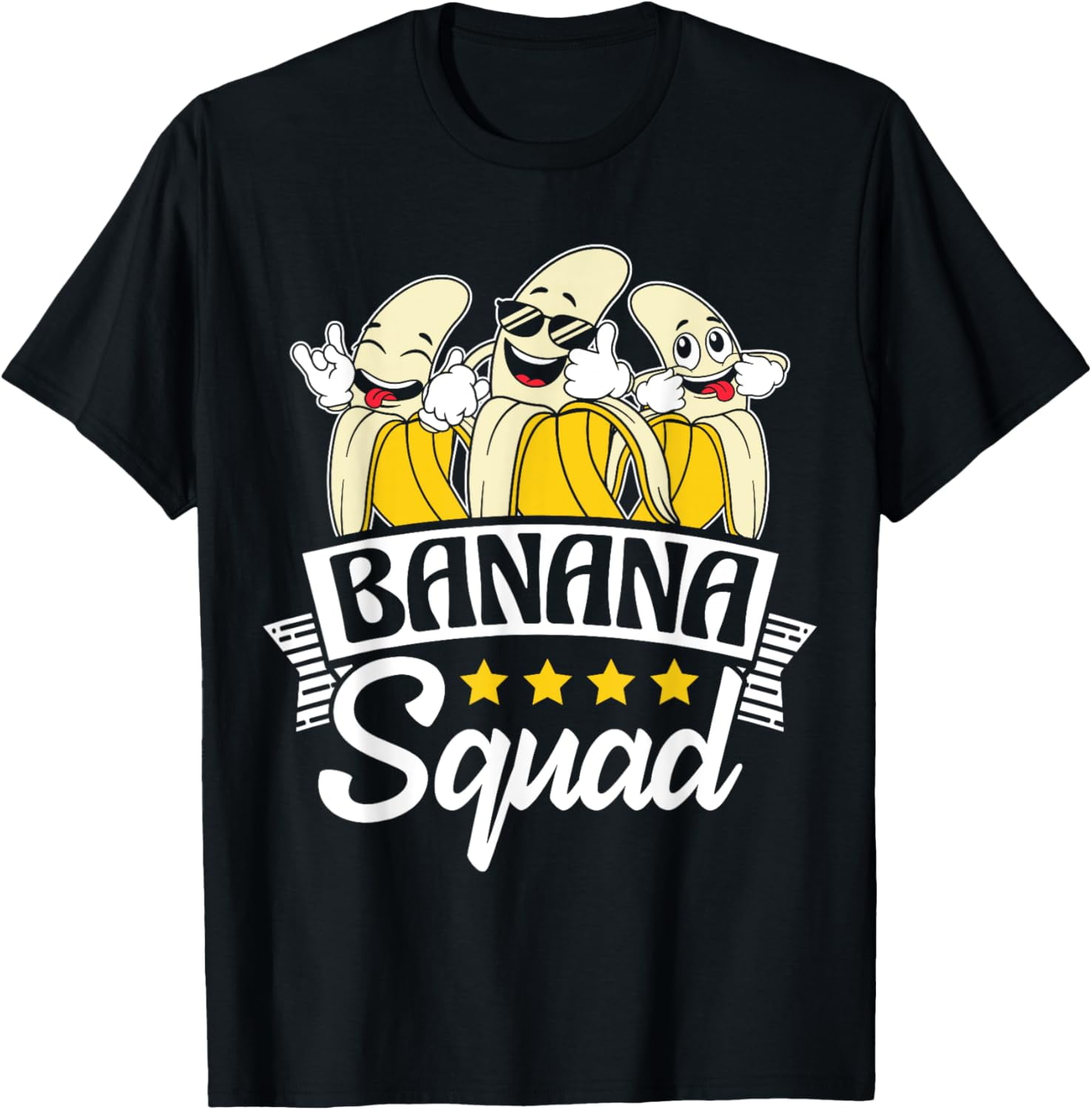 True Vibe Banana Squad Fruit Friends Team Funny Banana Fan T-Shirt ...