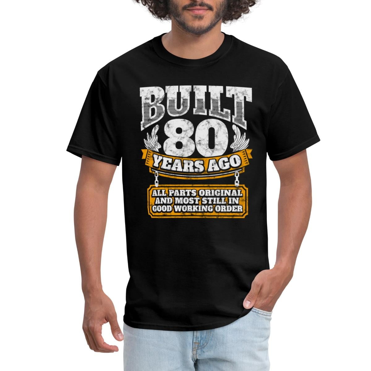 True Vibe Built 80 Years Ago 80Th Birthday Gift Men'S T-Shirt - Walmart.com