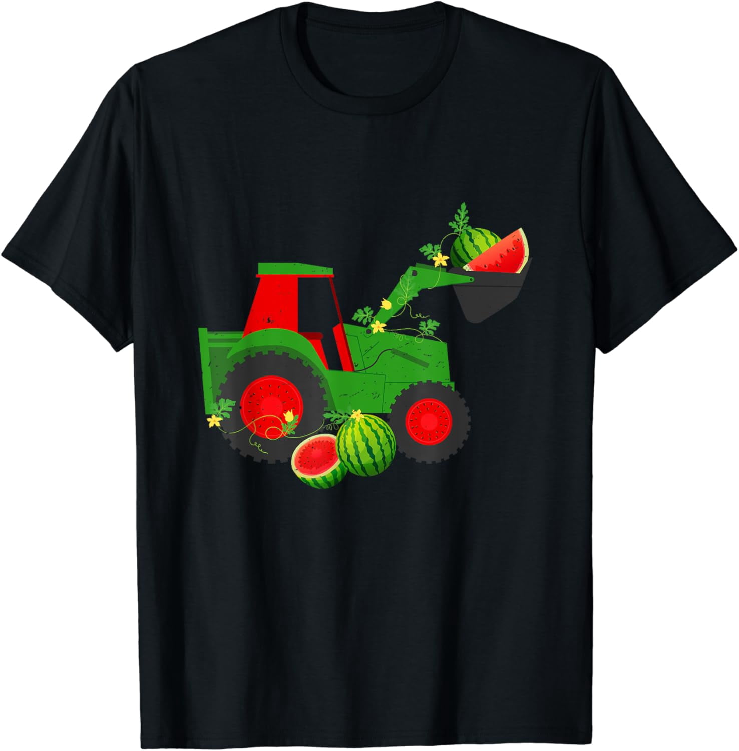 True Vibe Farm Tractor Watermelon Summer Vacation Fruit Lover Kids T ...