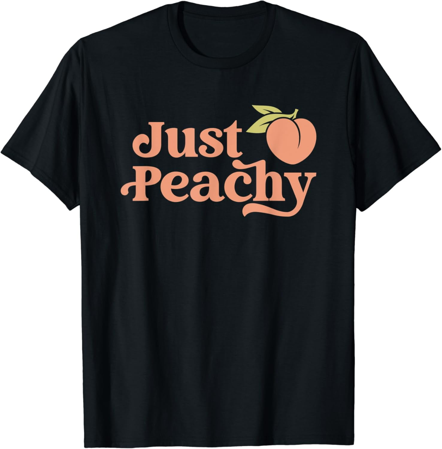True Vibe Just Peachy Retro 70s Georgia Peaches Summer Fruit T-Shirt ...