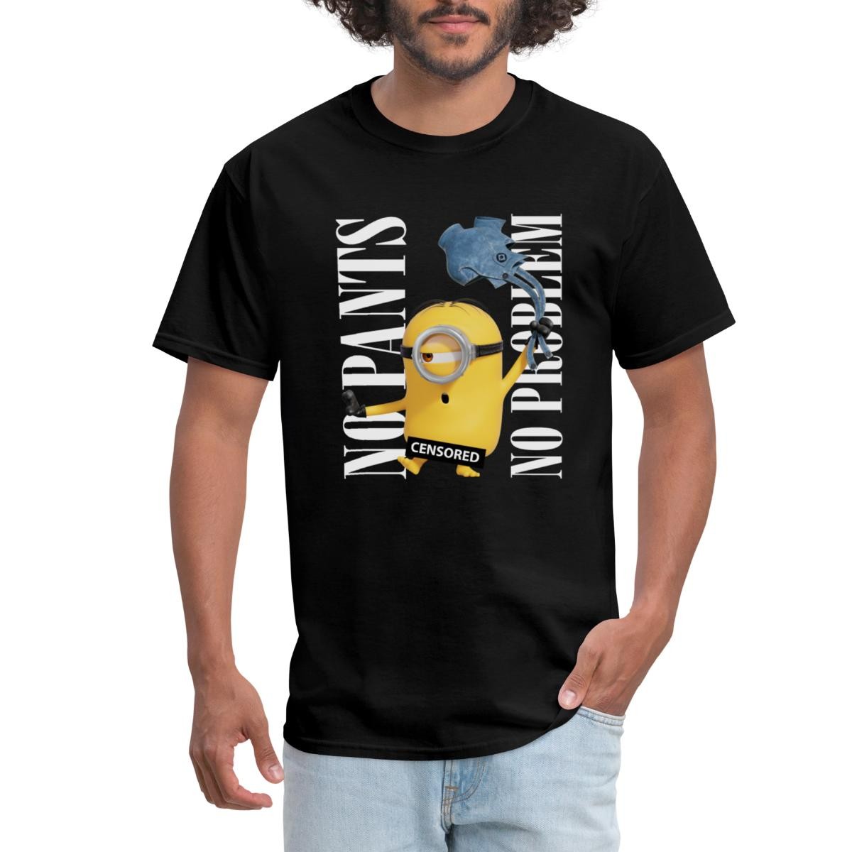True Vibe Minions Censored No Pants No Problem Men'S T-Shirt - Walmart.com