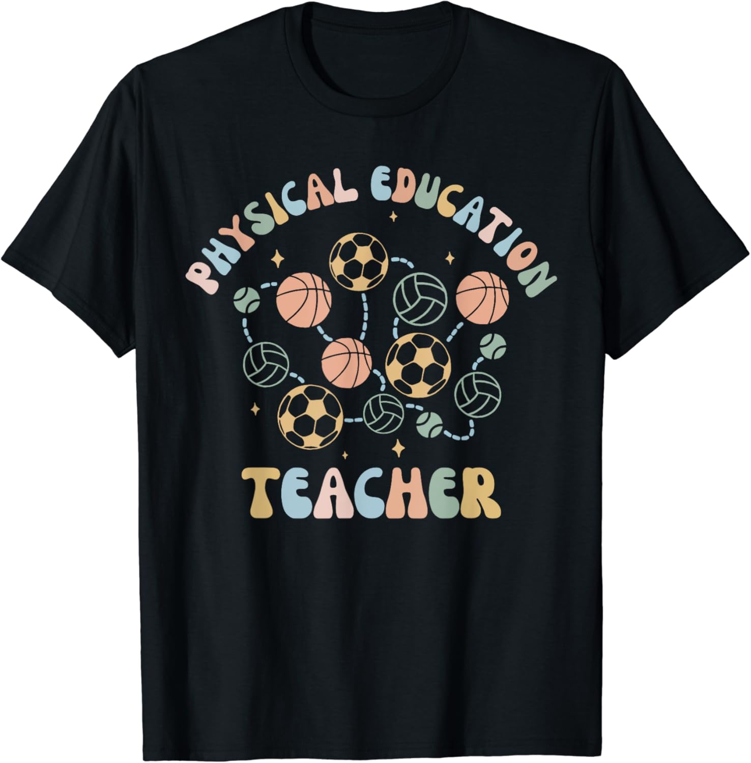 True Vibe Retro Physical Education Pe Teacher Appreciation T-Shirt ...