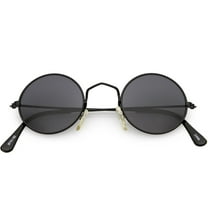 sunglassLA Unisex Small Retro Lennon Style Colored Mirror Lens Round ...