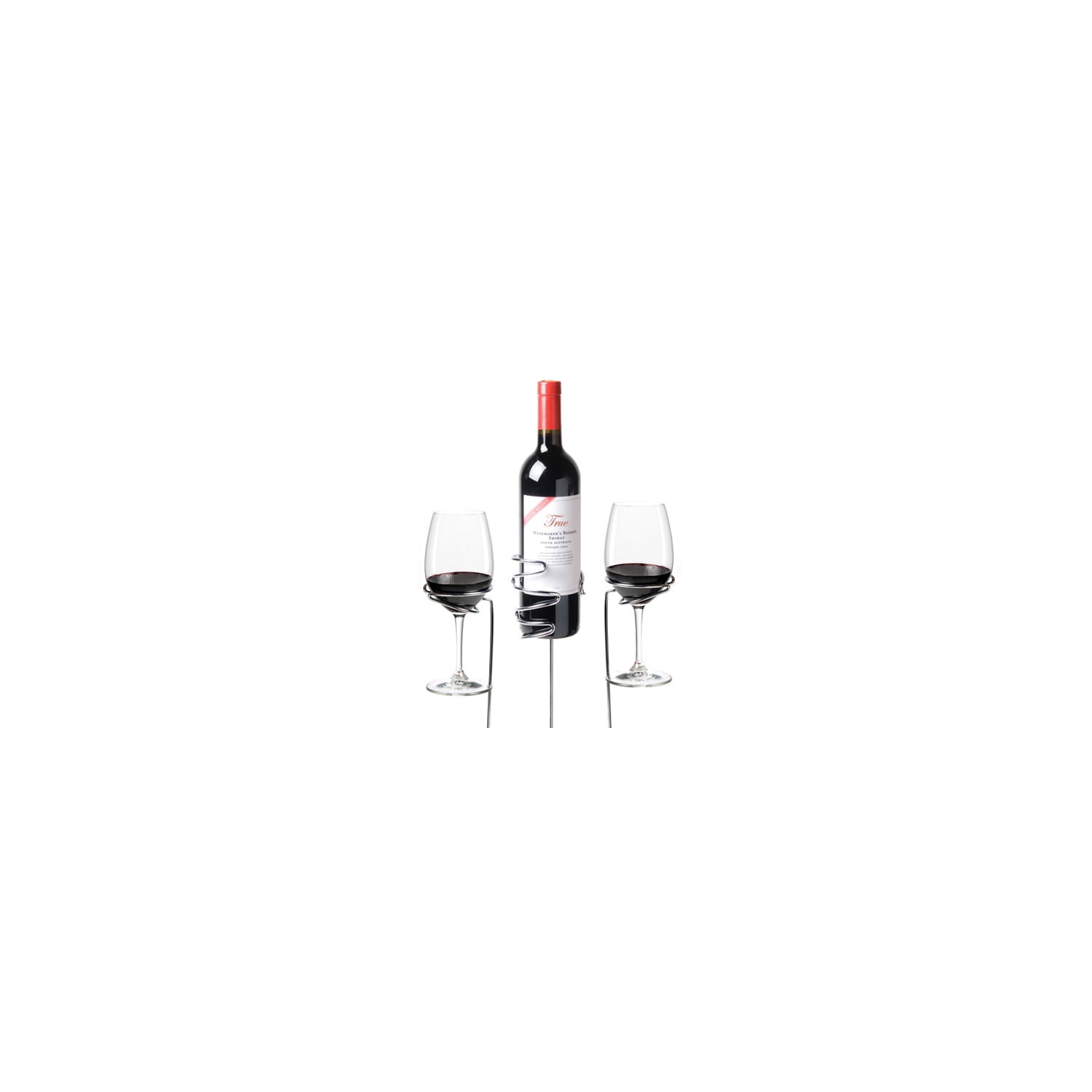 True Picnic Stix Wine Glass & Bottle Holders for Outdoor Picnic Yard ...
