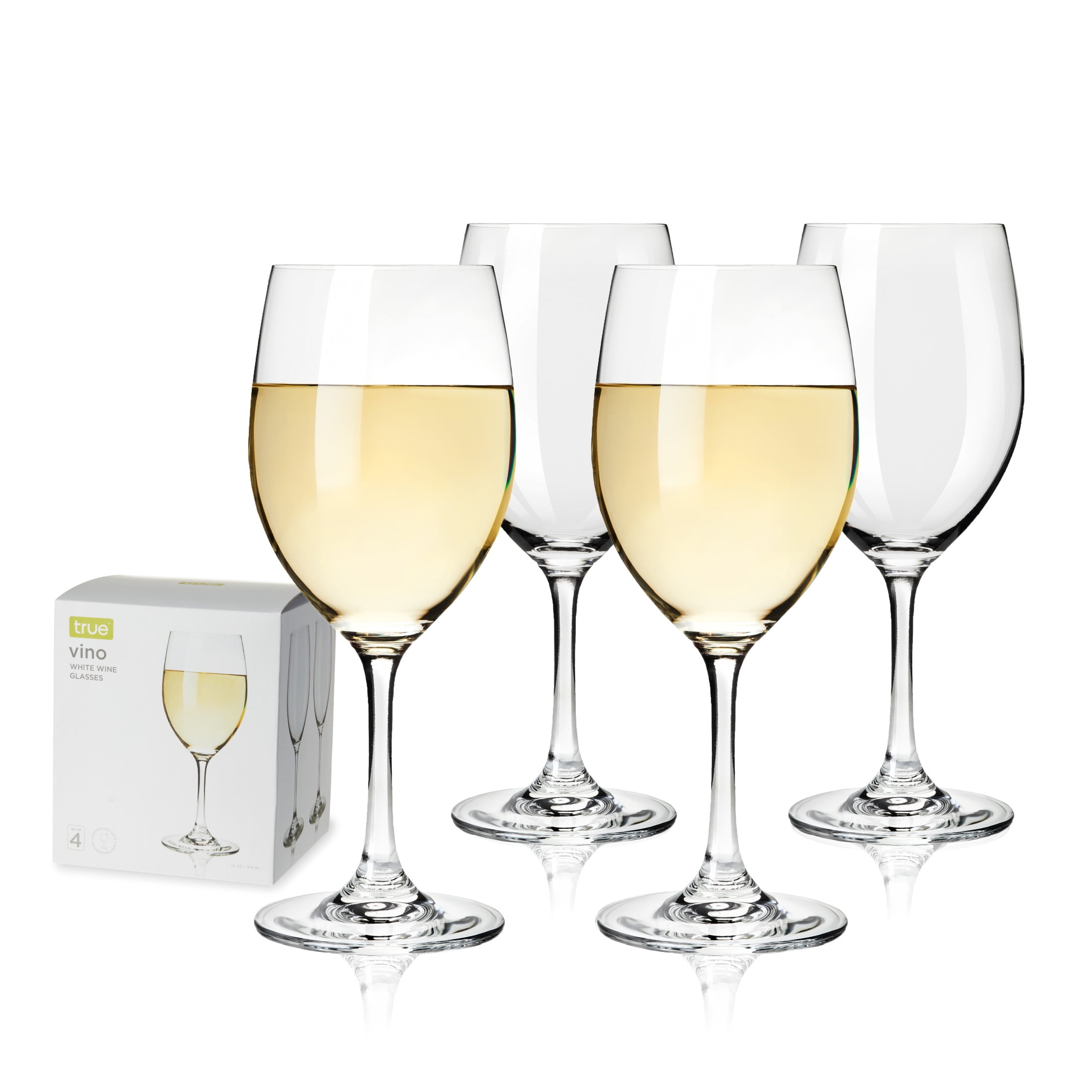 True Red and White Wine Glasses for Party, Wedding Gifts, 14 oz, Set of ...