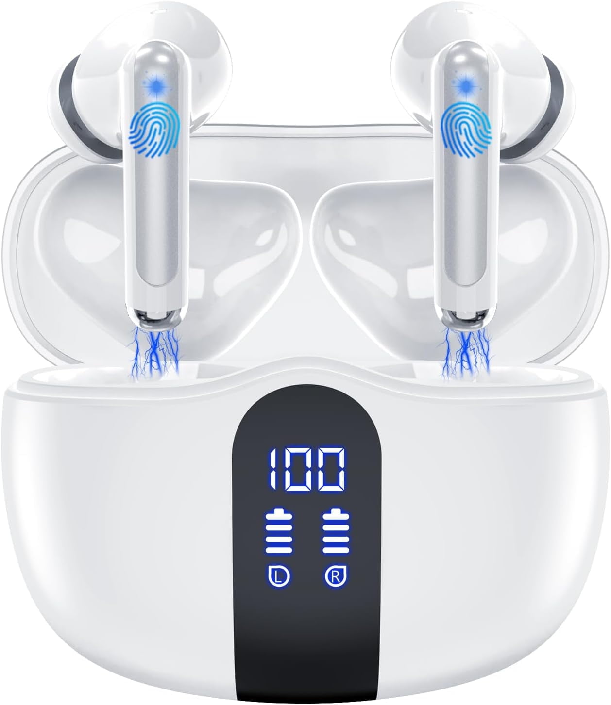 True Wireless Earbuds Bluetooth Headphones 5.3 Bass Boosted Ear Buds ...