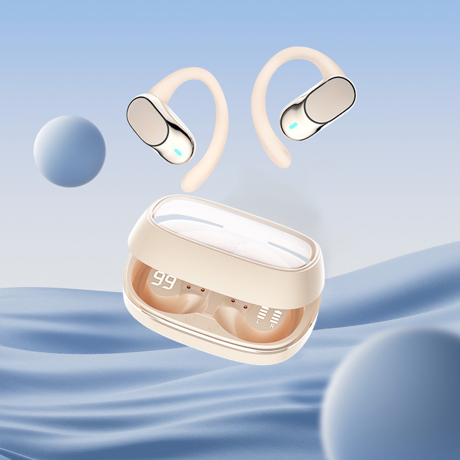 True Wireless Earbuds Qwtwty Hanging Ear Type Large Capacity Built-in ...