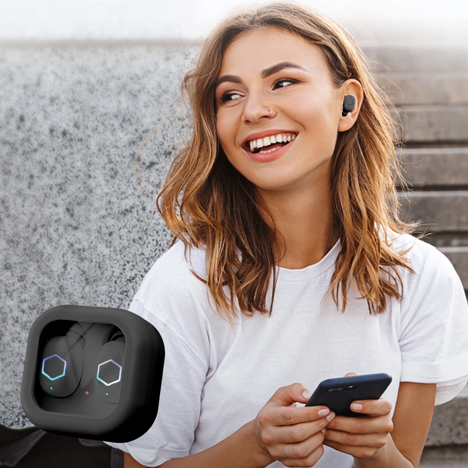 True Wireless Earbuds with Noise Cancellation Bluetooth 5.1 In-Ear ...