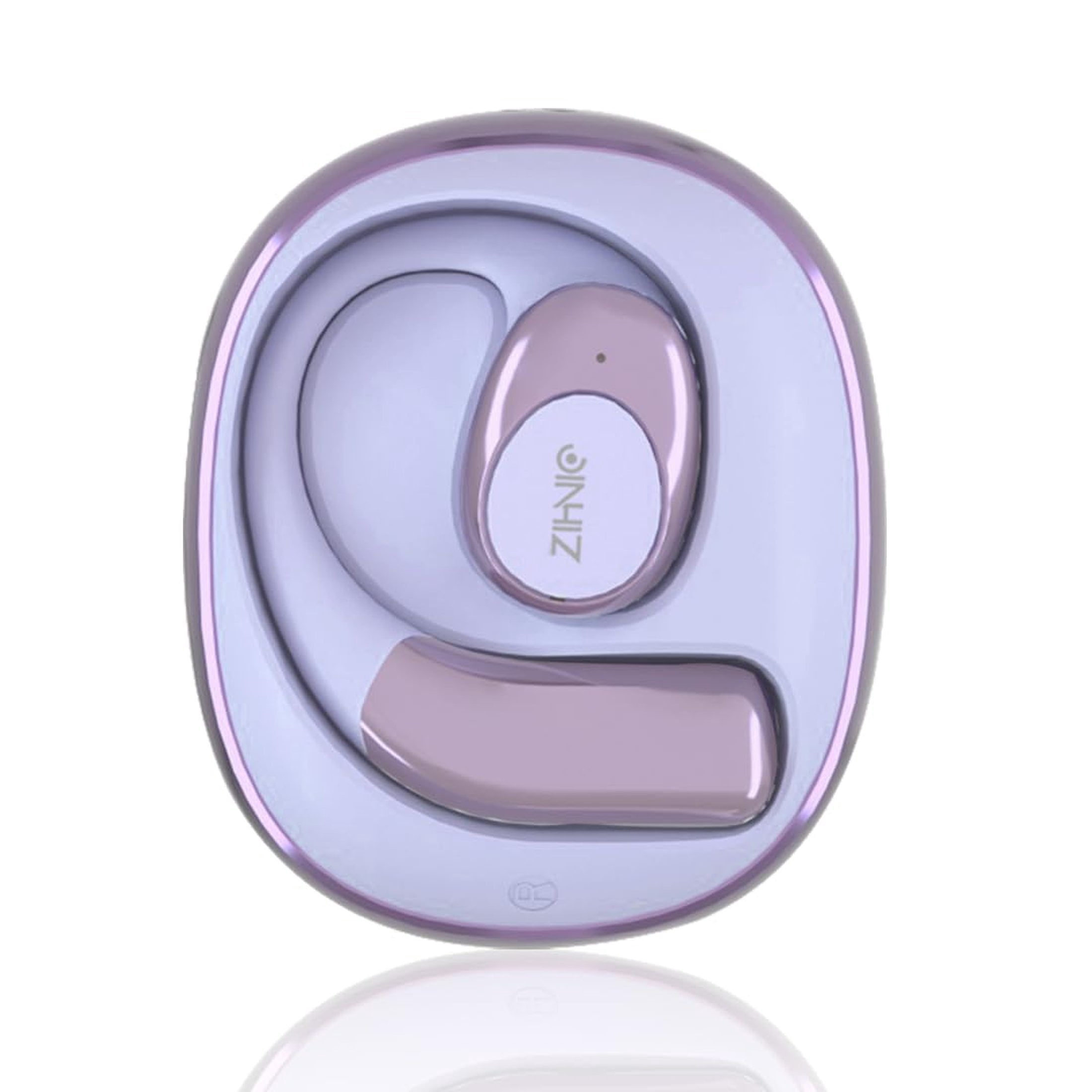 True Wireless Open Fit Bluetooth Earbuds with Mic and Earhooks - Purple ...