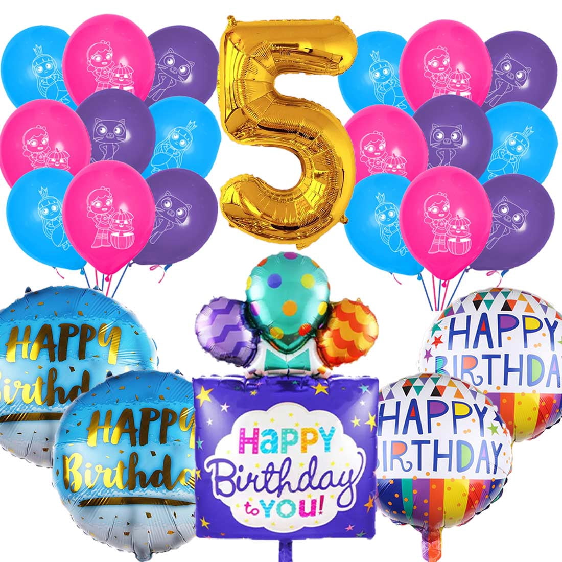 True and the Rainbow Kingdom Balloons Party Supplies 5th Big Number ...