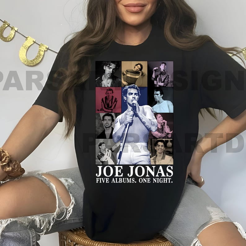 True to size, Joe Jonas t-shirt Jonas Brothers five albums one night ...
