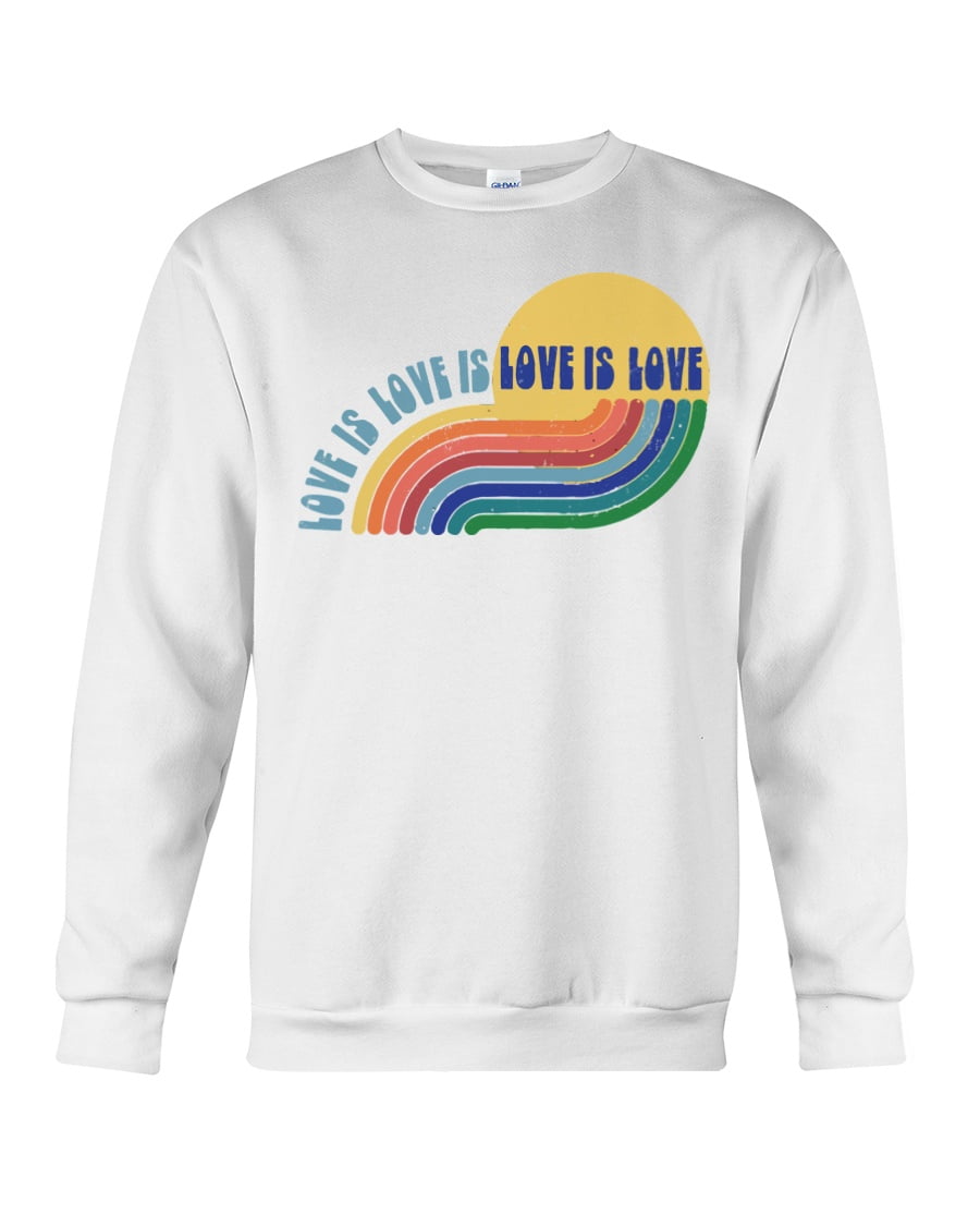 True to size, Love is love wave Crewneck Sweatshirt - Walmart.com