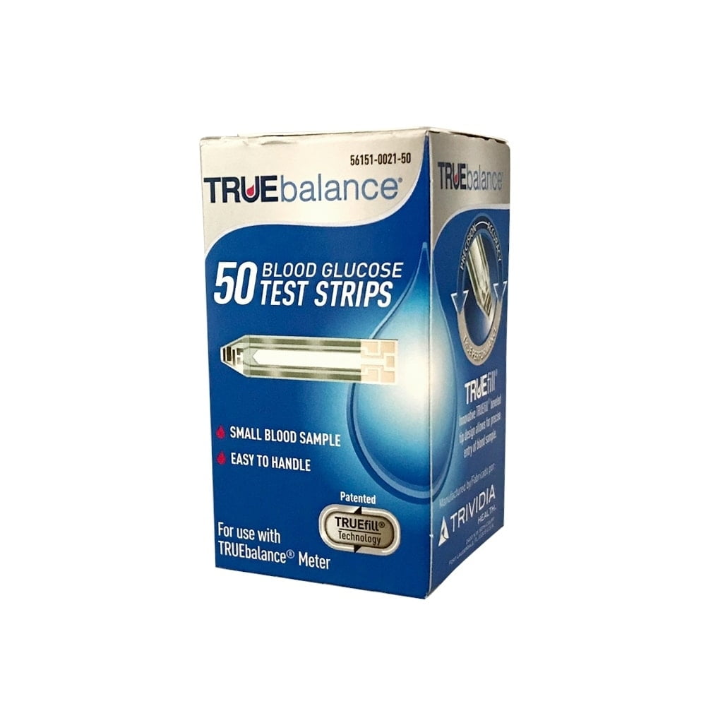 TrueBalance Blood Glucose Test Strips (Pack of 50) single box (50 ...