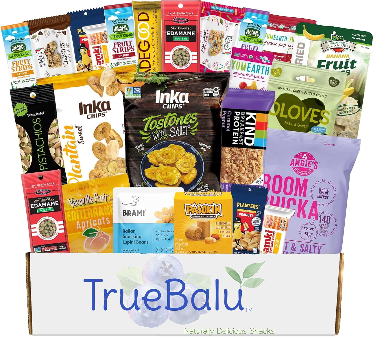 TrueBalu Vegan Snack Box - Gluten Free, Dairy Free, 25 Snack Variety ...