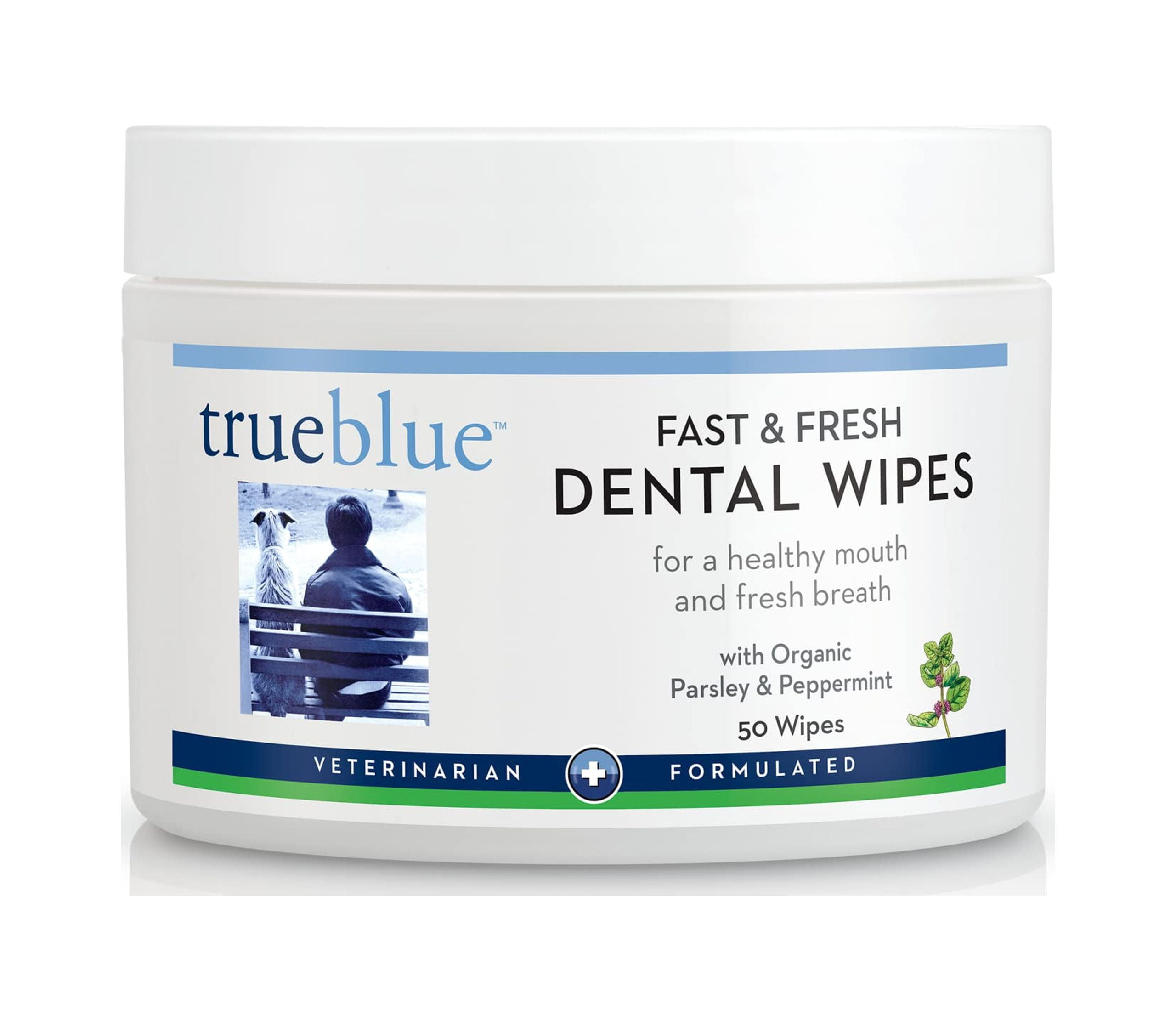 TrueBlue Parsley & Peppermint TMA2 Fast and Fresh Dog Dental Wipes ...