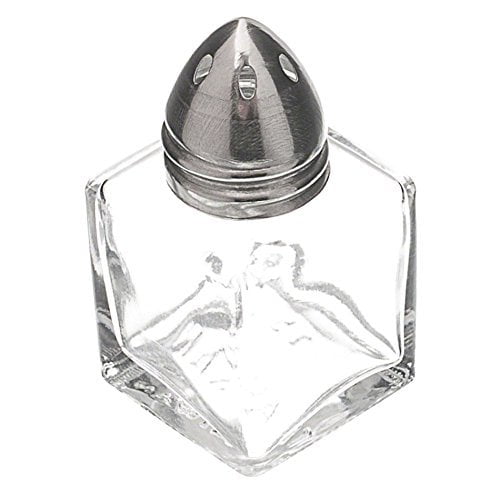 TrueCraftware- 1/2 oz Mini Salt Shakers Glass Body with Stainless Steel ...