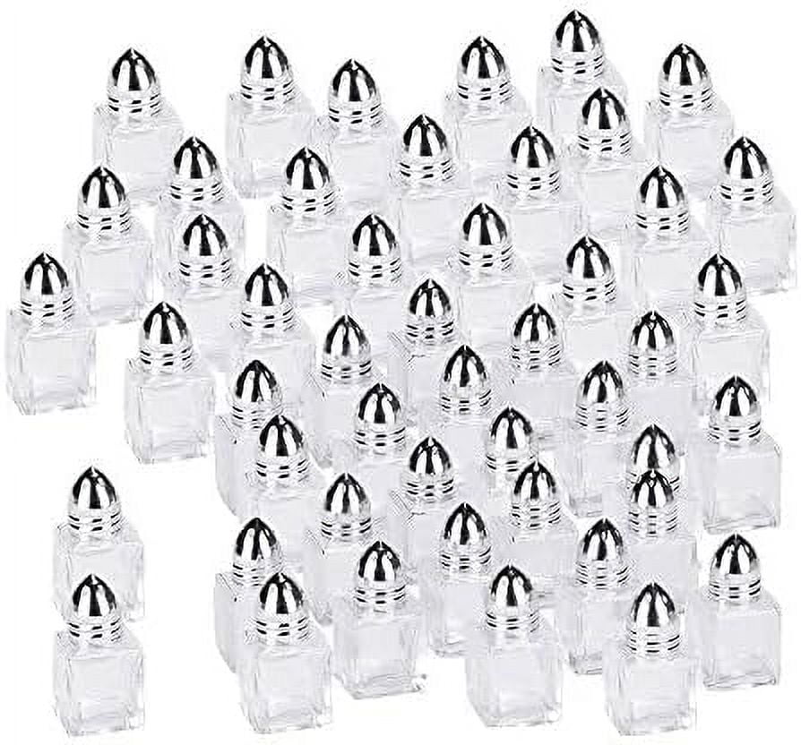 TrueCraftware- 1/2 oz Mini Salt Shakers Glass Body with Stainless Steel ...