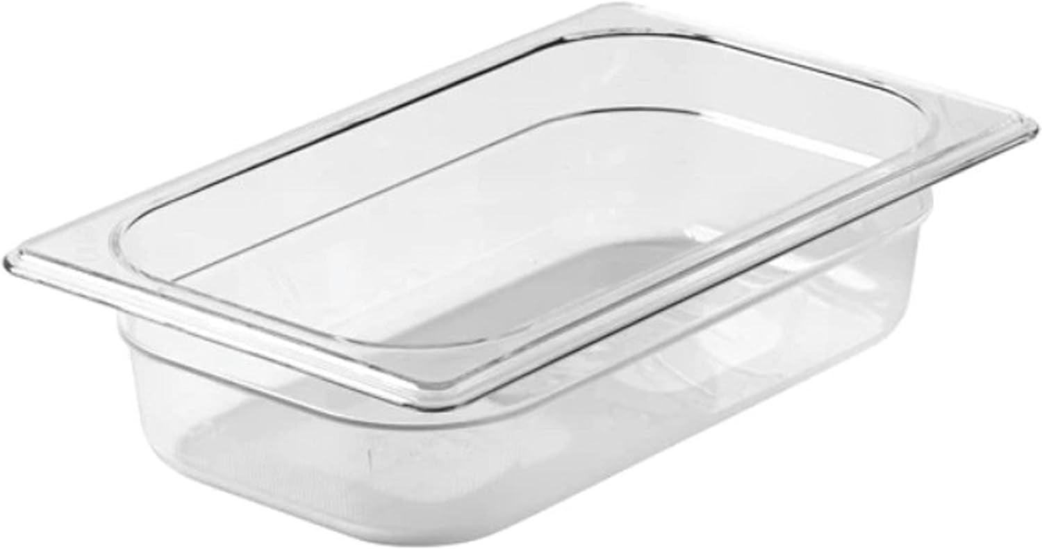 TrueCraftware- 1/4 Size 2-1/2” Deep Food Pan Polycarbonate Clear Color ...