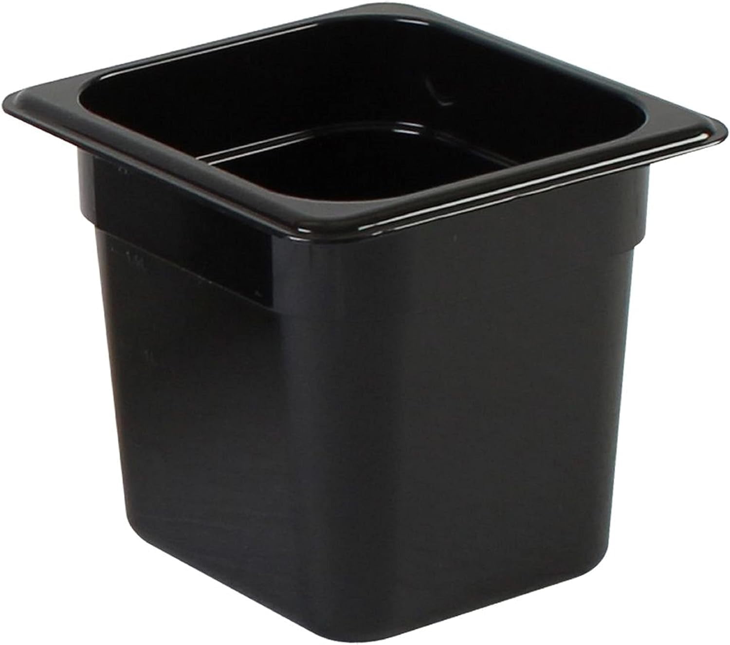 TrueCraftware- 1/6 Size 6” Deep Food Pan Polycarbonate Black Color ...