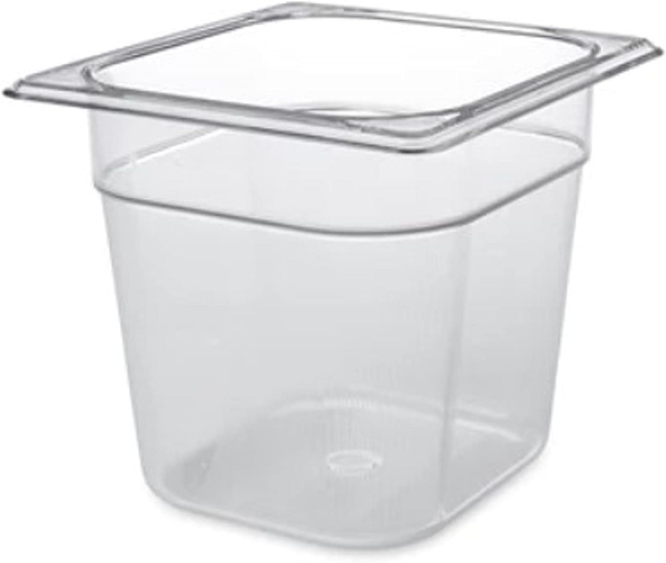 TrueCraftware- 1/6 Size 6” Deep Food Pan Polycarbonate Clear Color ...
