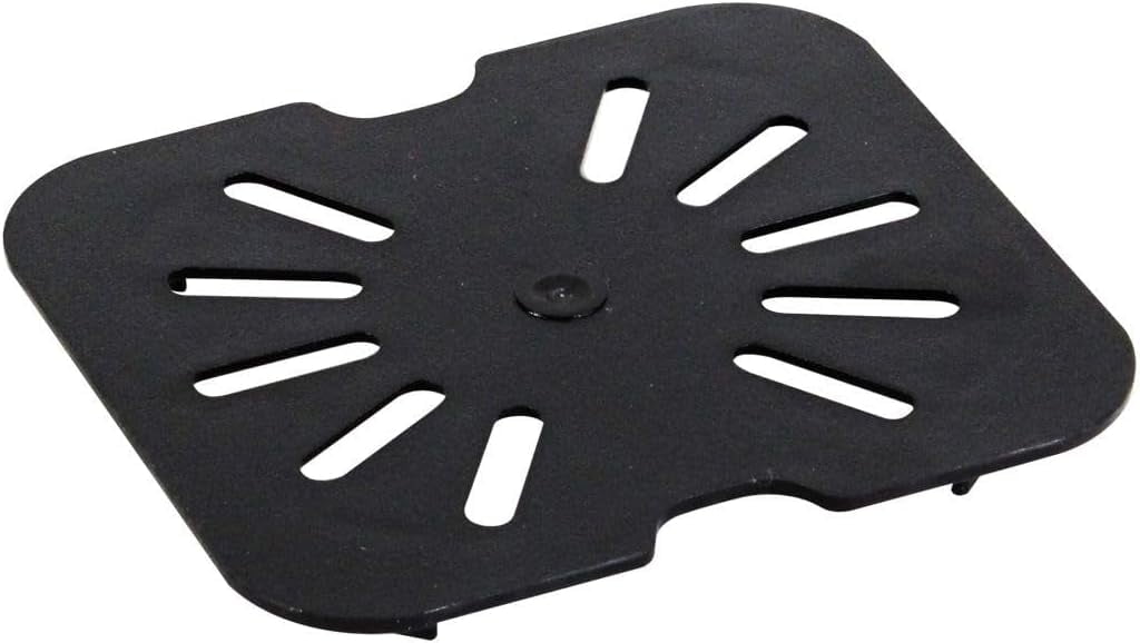 TrueCraftware- 1/6 Size Polycarbonate Food Pan Drain Shelf Black Color ...